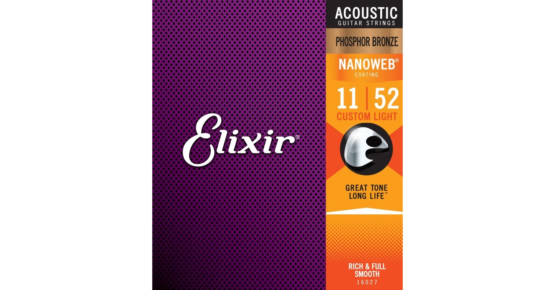 Elixir Phosphor Bronze 16027 Light 011-052 akusztikus gitárhúr szett ...