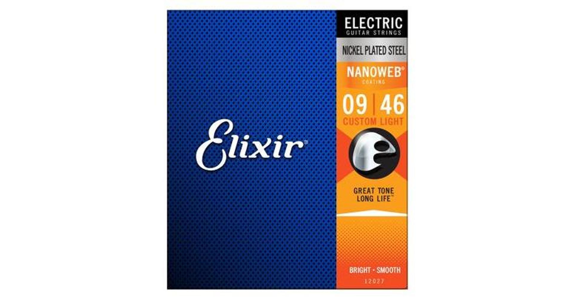 Elixir 12027 Nanoweb Custom Light 009-046 elektromos gitárhúr szett ...